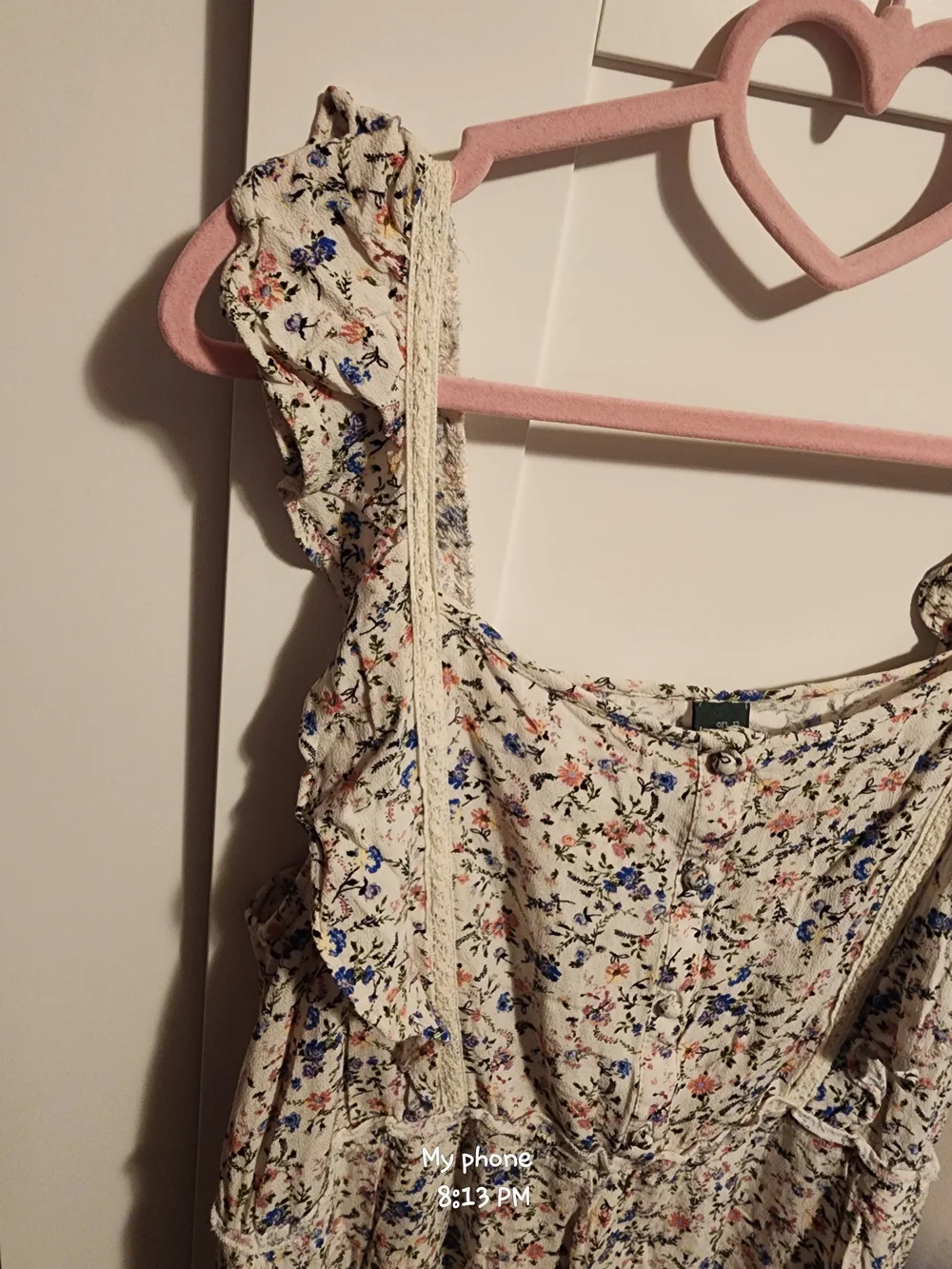 wild fable | Dresses | Wild Fable Cream Floral Ruffle Mini Dress | Poshmark